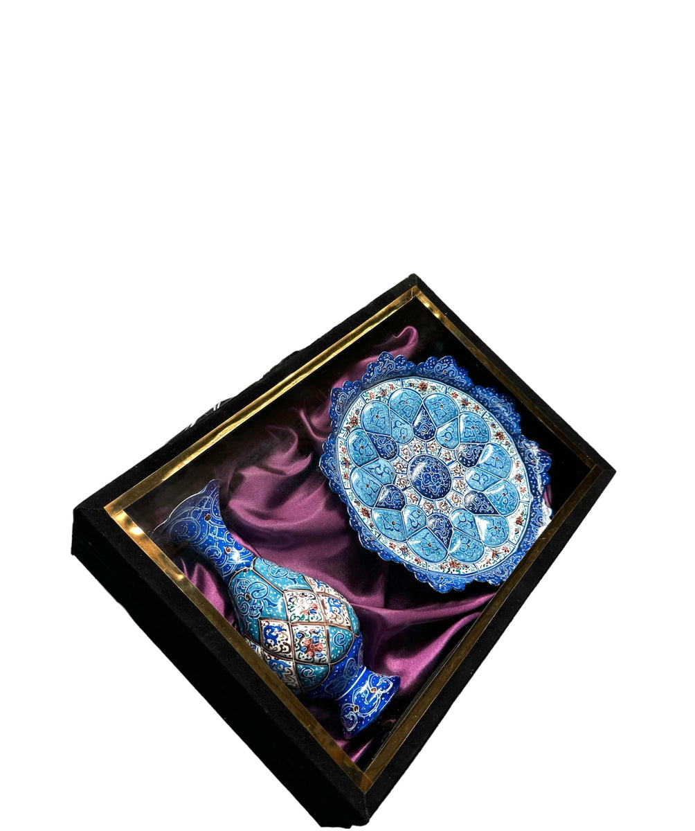 Minakari Vase & Plate Gift Set – Tavazo