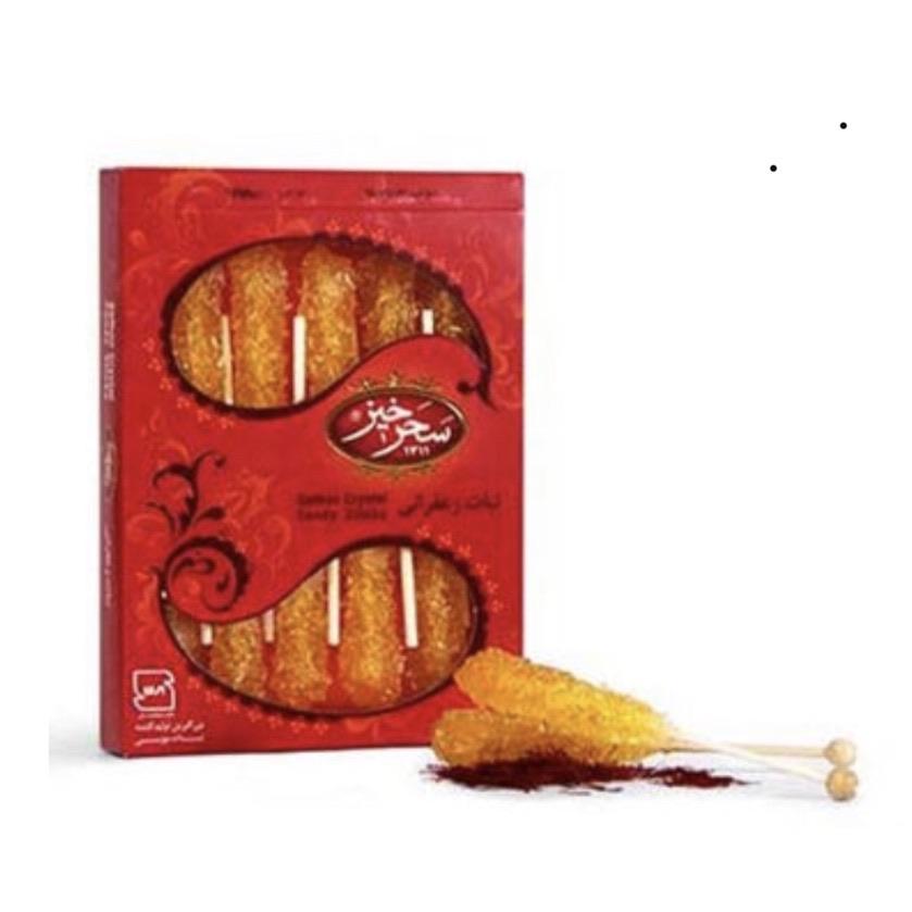 Buy Saharkhiz Saffron Crystal Candies (Stick) 10 Pcs – Tavazo – Tavazo USA
