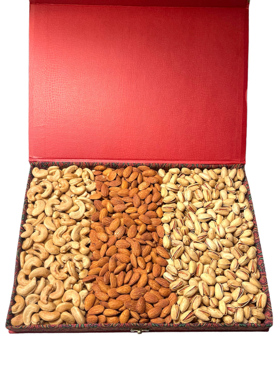 Large Salted Nuts In Termeh Box – Gift baskets online – Tavazo